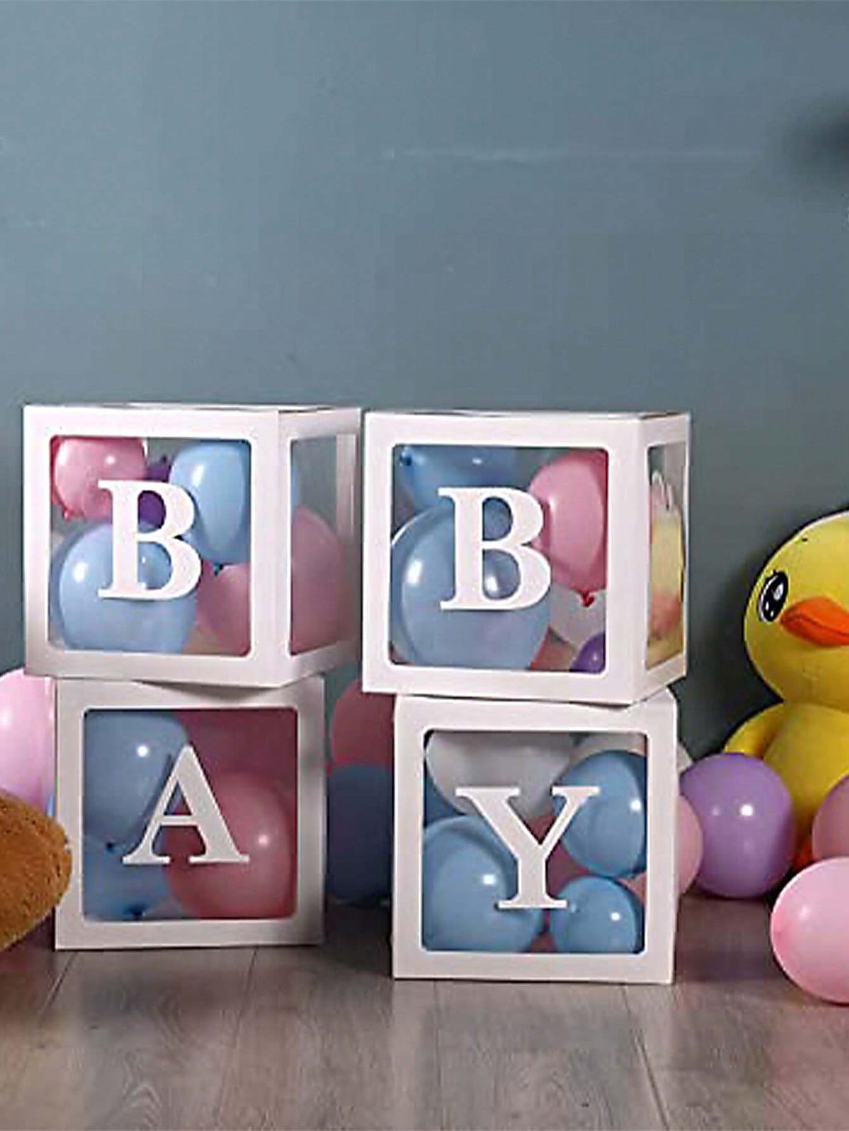 Cajas con letras para baby shower, decoraciones para baby shower de ni ...
