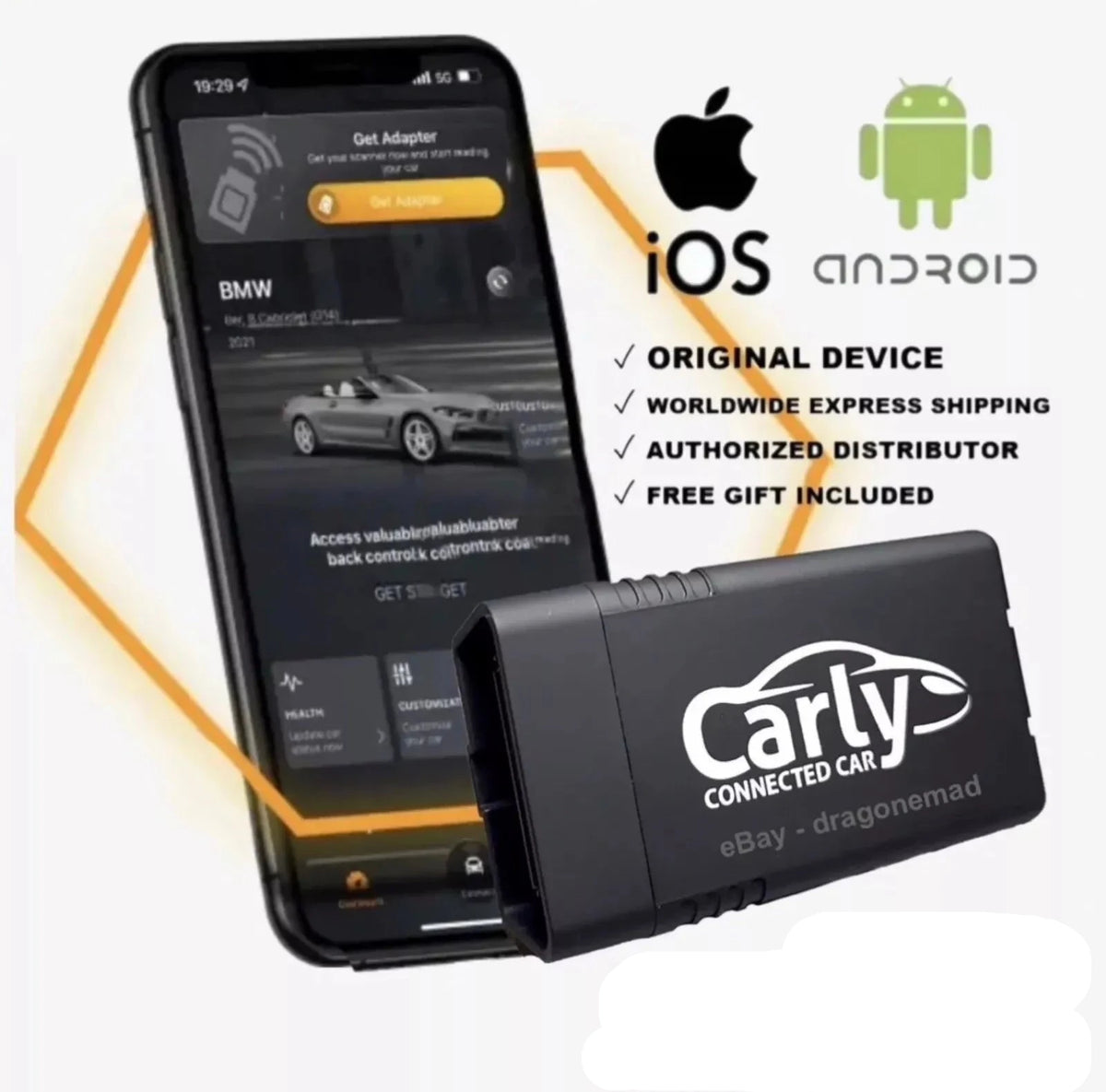 CARLY Adaptador Android Generación 3 para BMW Mini Mercedes VAG VW Por ...
