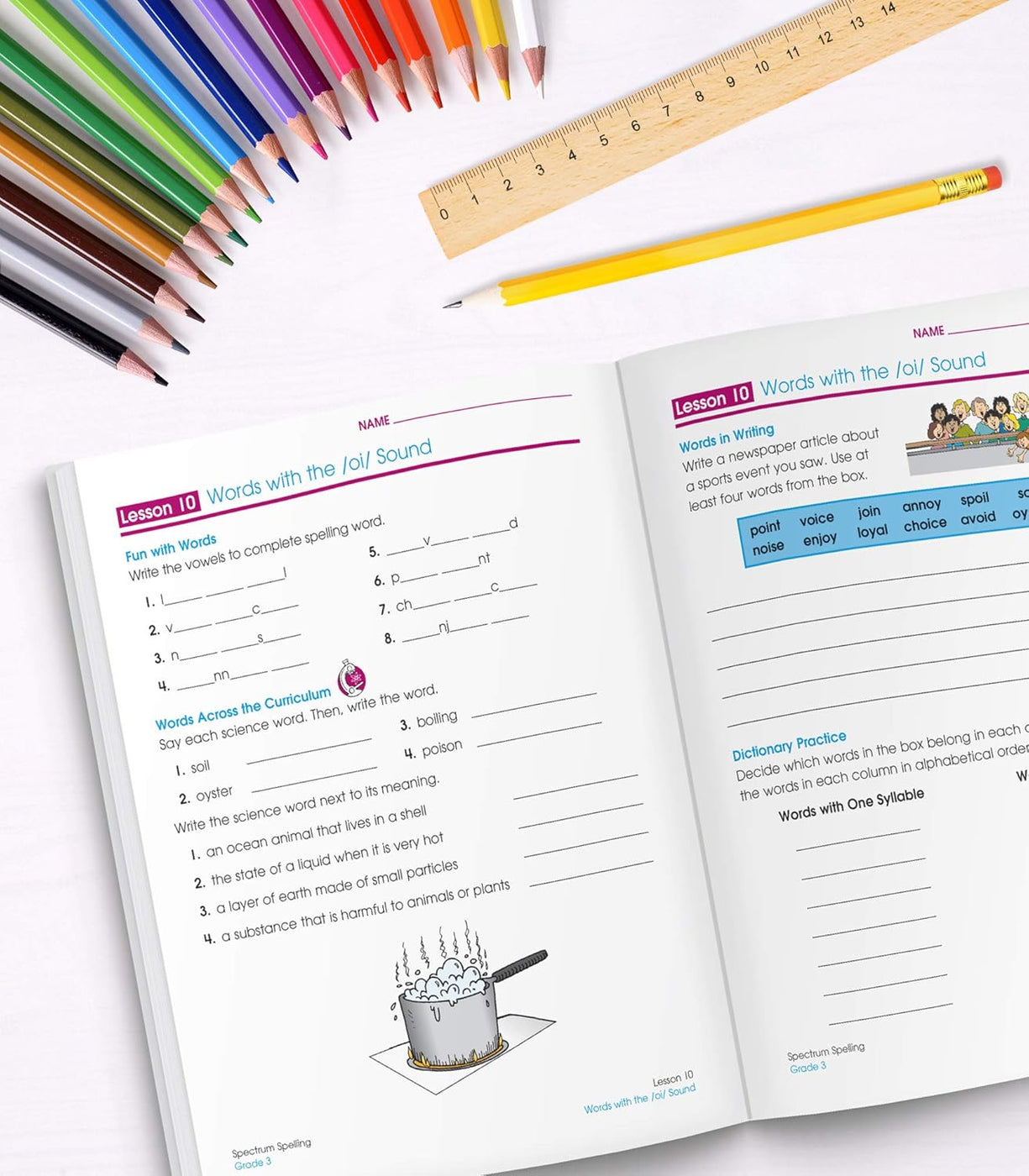Cuaderno de ejercicios de ortografía Spectrum de 3.er grado, palabras ...