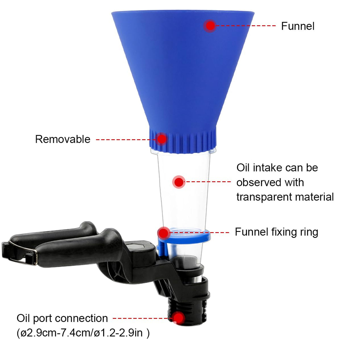 Embudo Universal para Aceite con Base — Quierox - Tienda Online