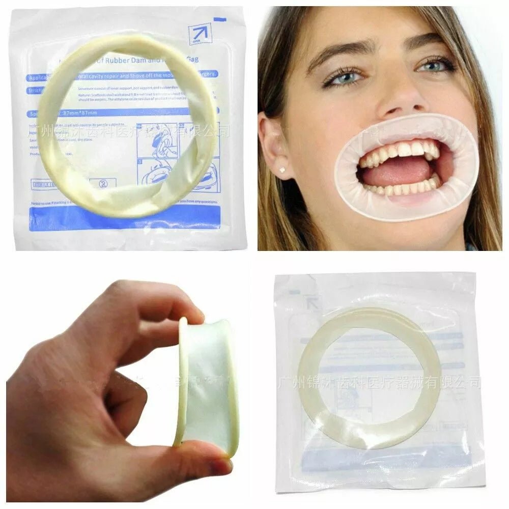 Retractor de mejillas de goma estéril suave blanco mordaza dental ...