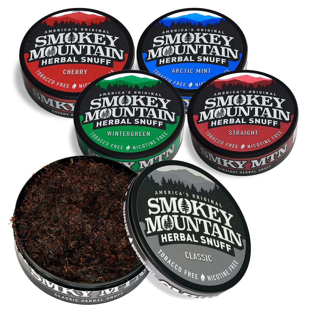 Smokey Mountain Herbal Long Cut - Caja de 5 latas de Tabaco sin nicoti ...