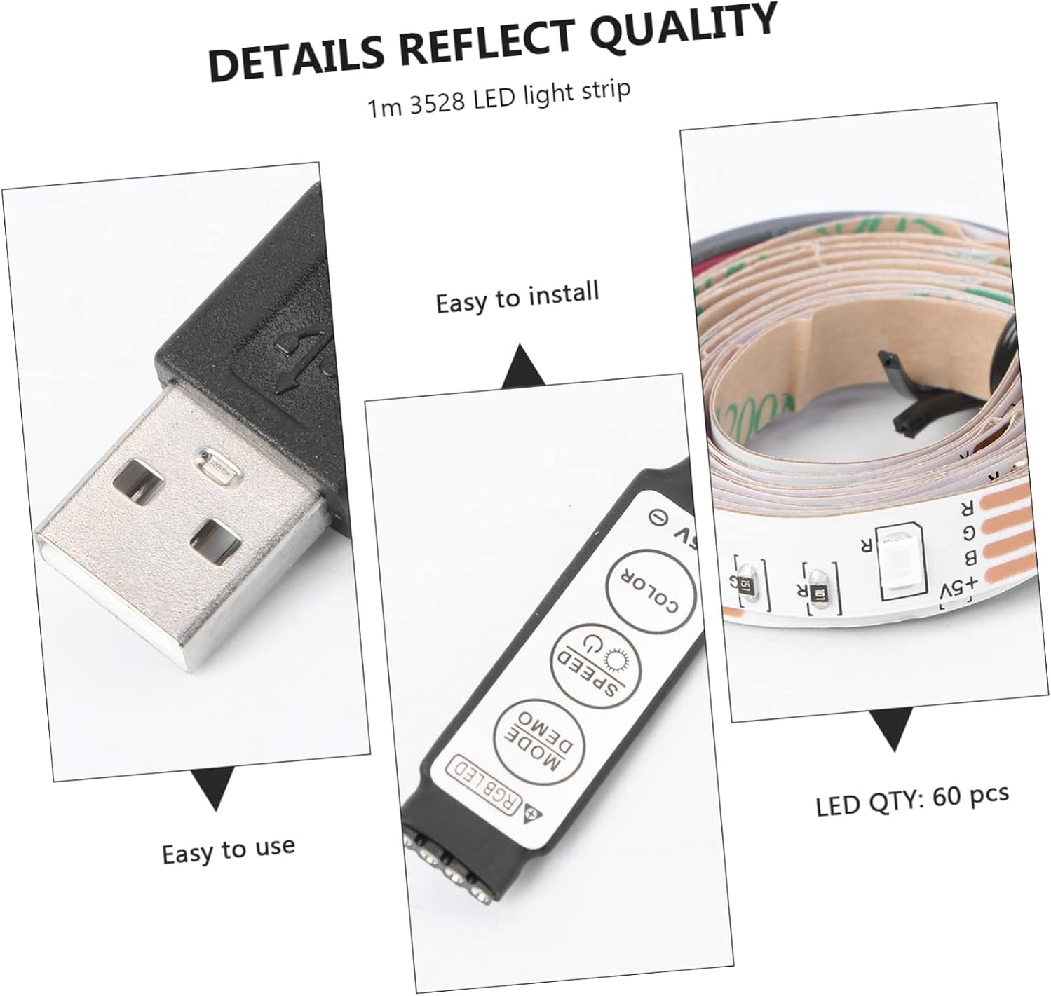 Tira De Leds Rgb Tira De Luz Led Tira De Luz No Impermeable Tabla Rasa ...