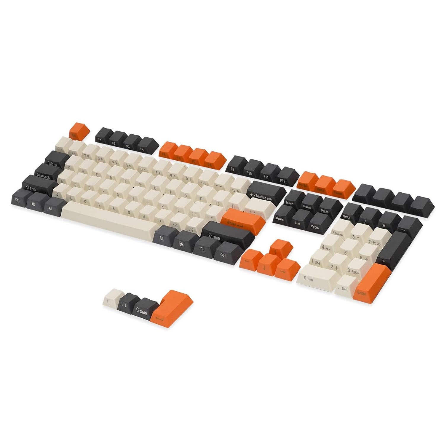 RK ROYAL KLUDGE Carbon Double Shot PBT Keycap Impresión lateral 112 te ...