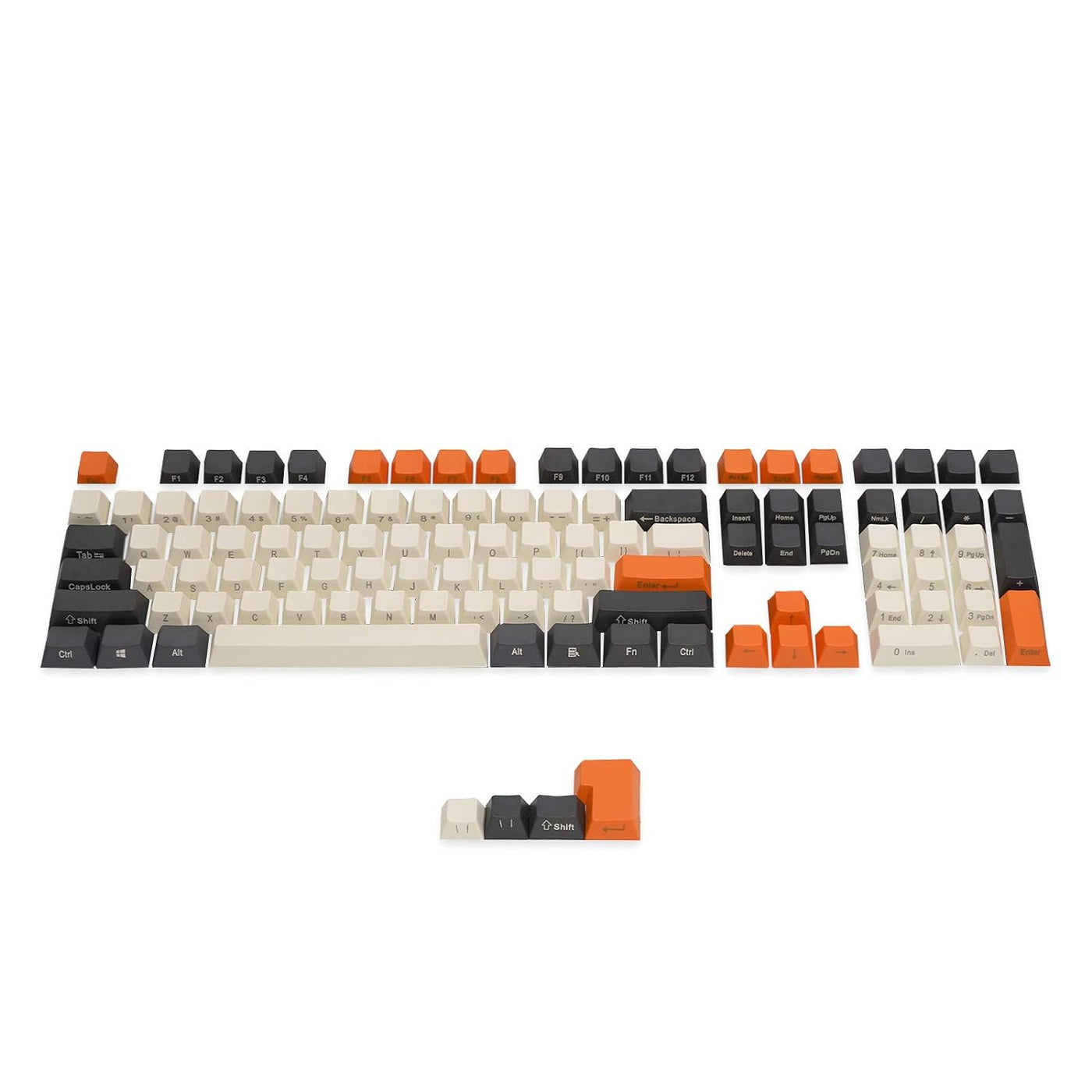 RK ROYAL KLUDGE Carbon Double Shot PBT Keycap Impresión lateral 112 te ...