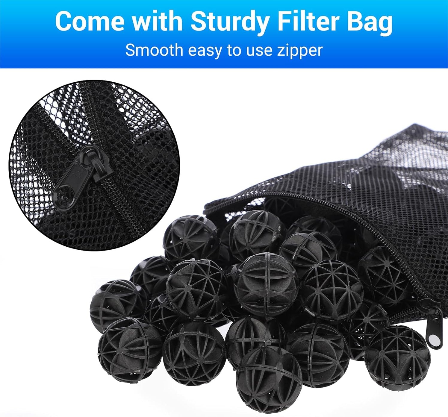 Segarty Bolas biológicas para acuario, filtro de estanque Koi de 1 pul ...